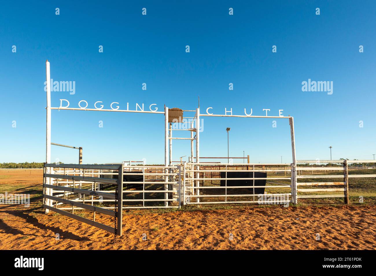 Dogging Shute at Boulia rodeo grounds and racecourse, Queensland, QLD ...