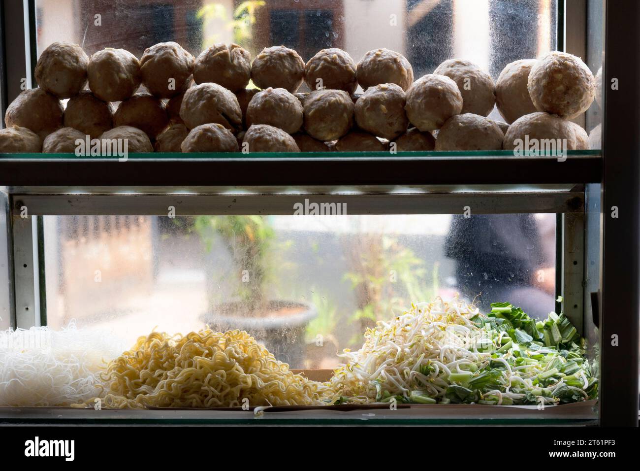 Meatball soup (Bakso) carts. Traditional Indonesia food Stock Photo - Alamy