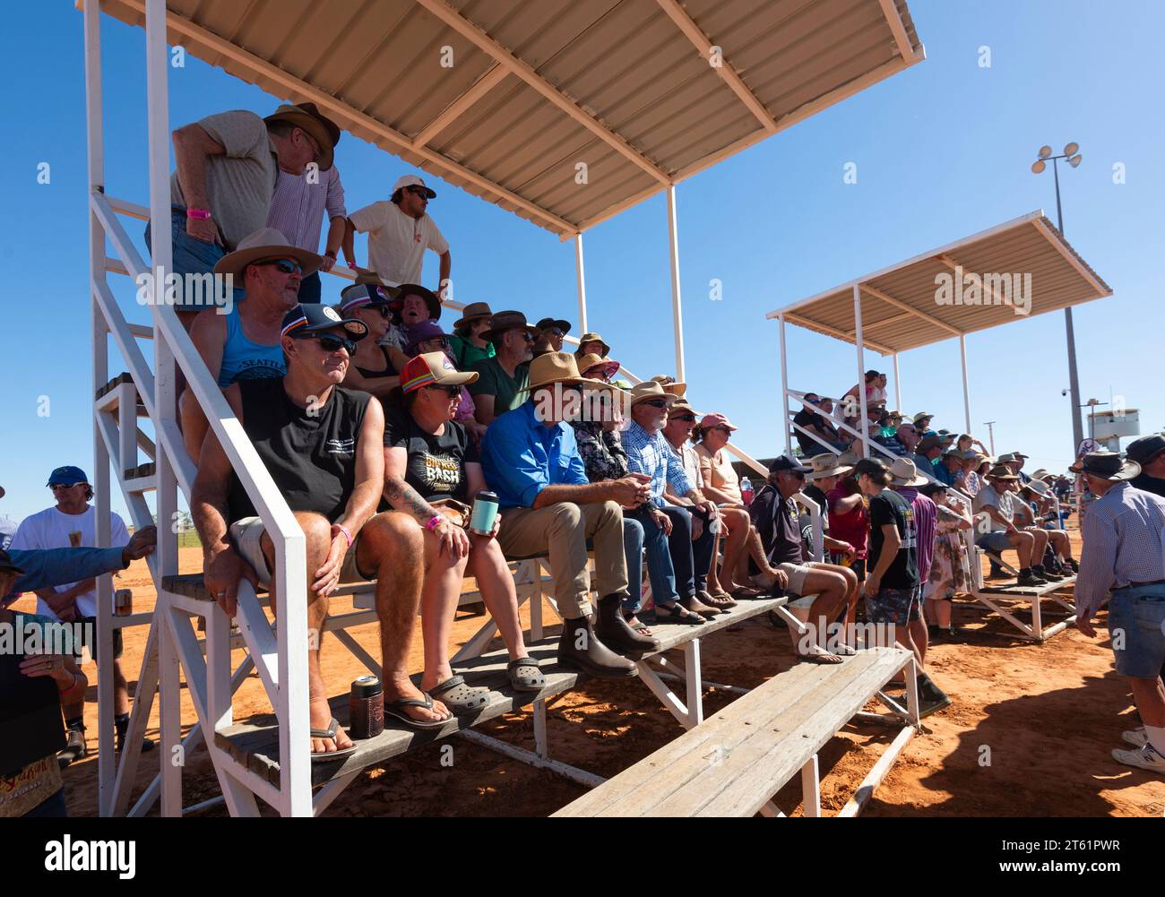 Spectators watching the camel and horse races at Boulia, a popular ...