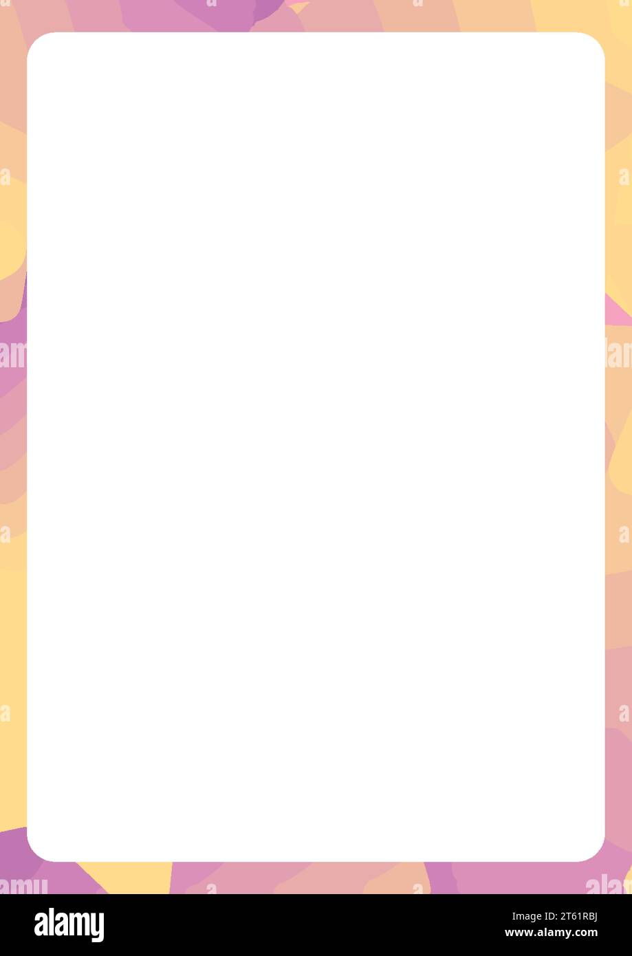 A colorful and playful vector cartoon background border frame template ...