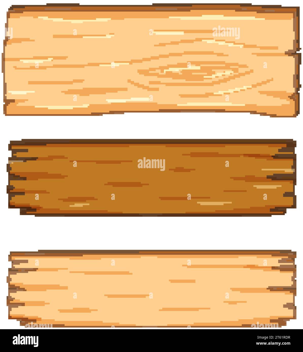 A vector cartoon illustration of an isolated wooden board frame Stock ...