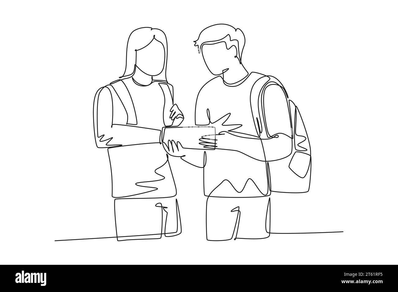 Tablet white background student Black and White Stock Photos & Images ...