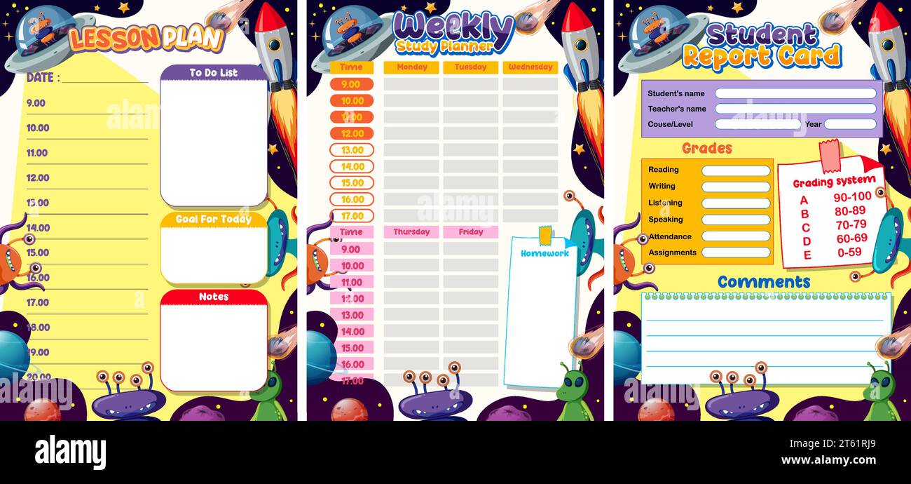 A helpful tool to organize and plan study schedules efficiently Stock ...
