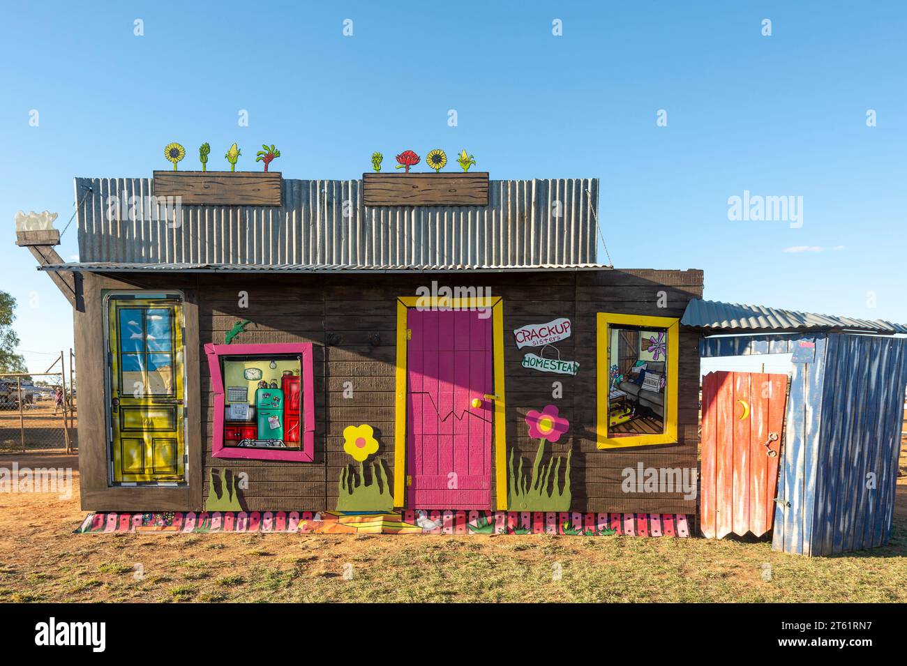Comedy shack at the Boulia camel and horse races, a popular Outback ...