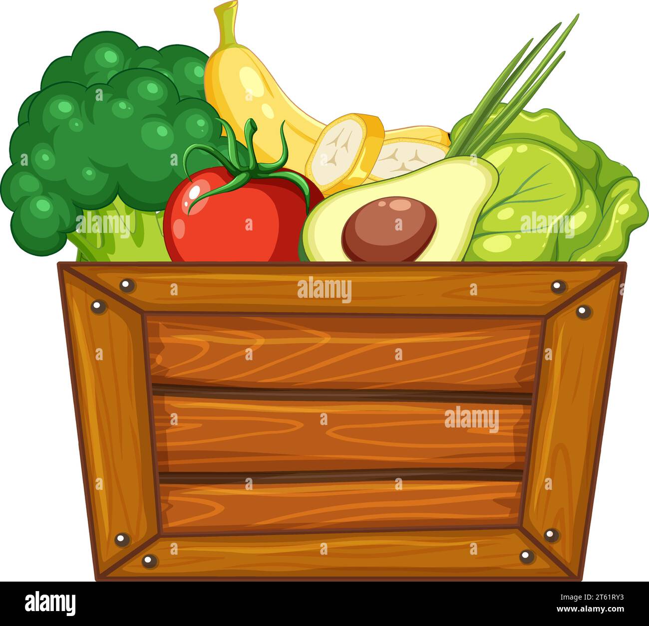 Vector cartoon illustration of a farm producing organic and healthy ...