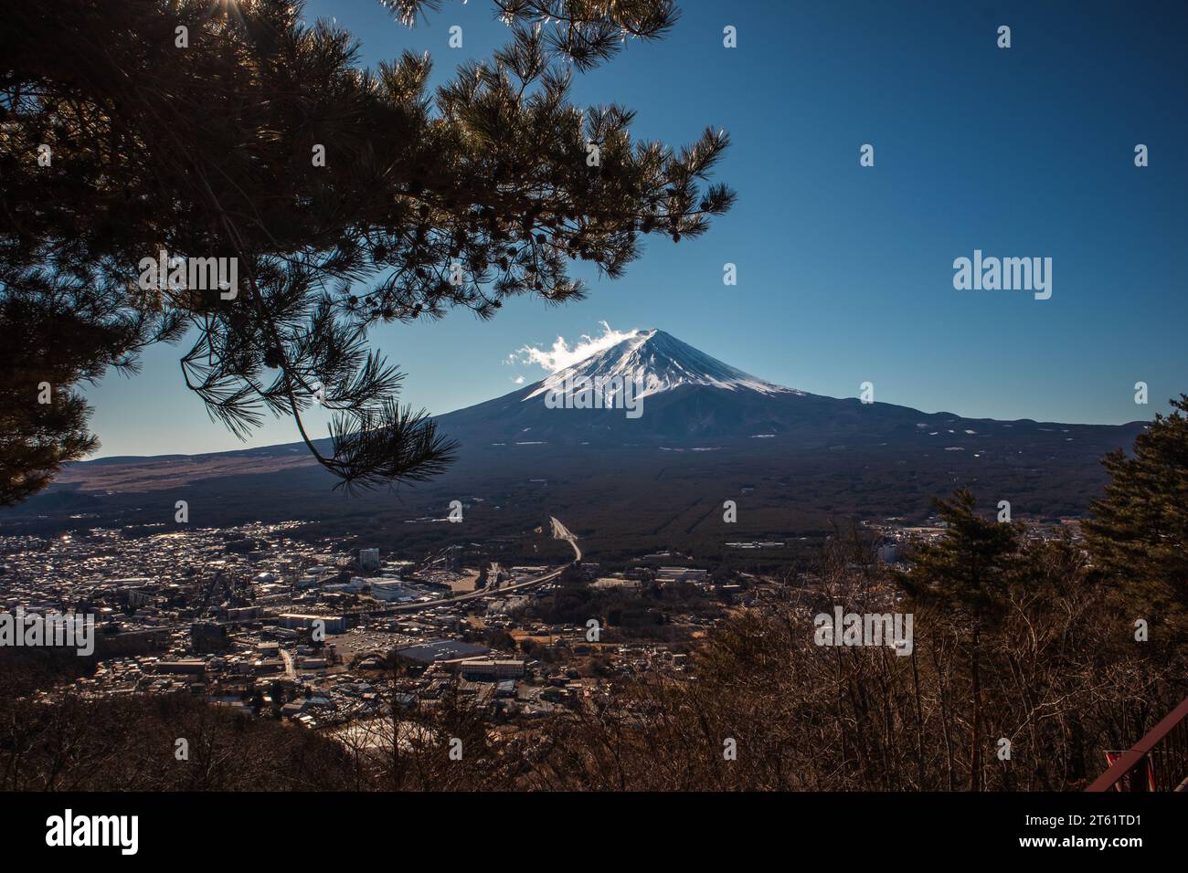 Mount Fuji with city view Stock Photo - Alamy