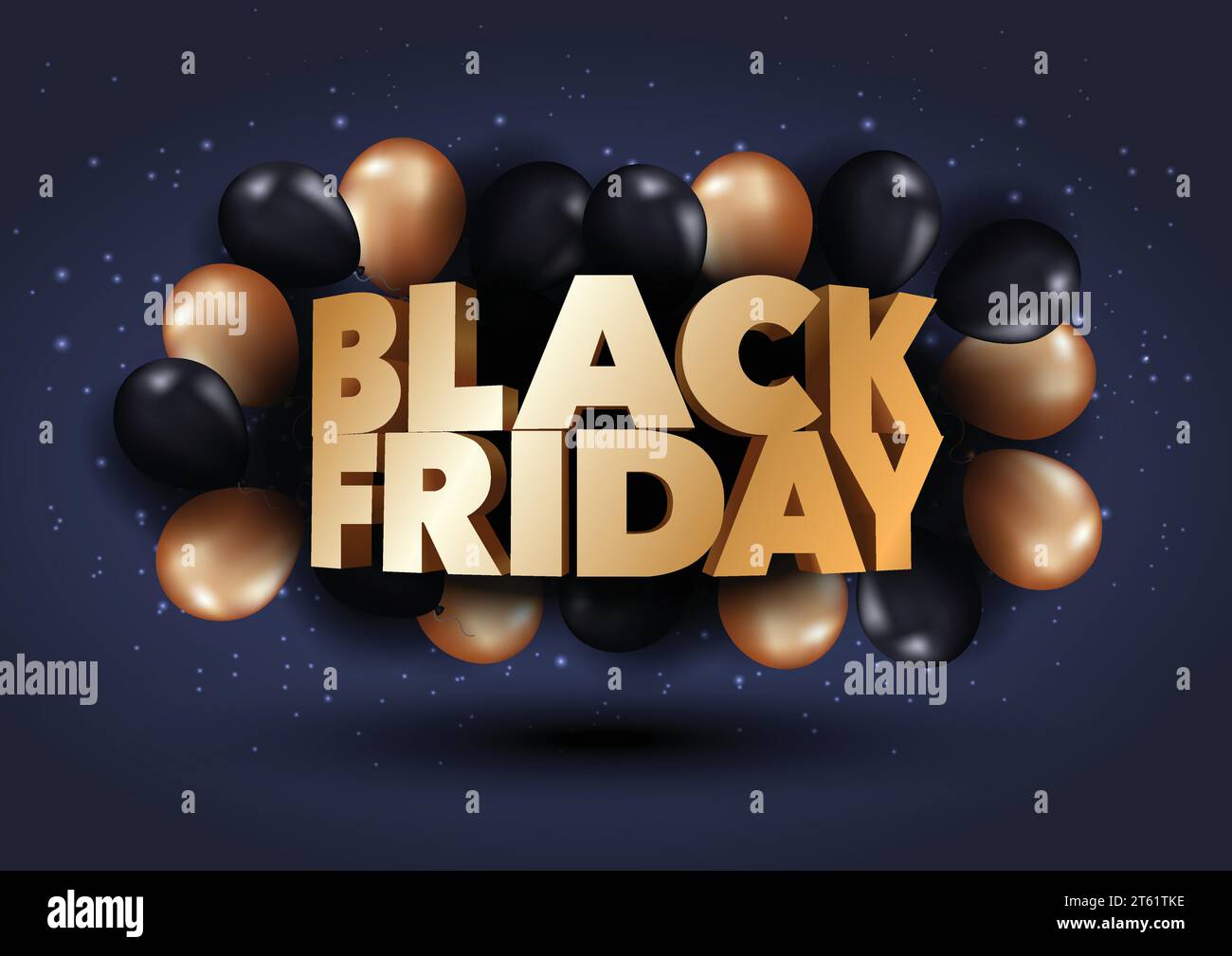 Black Friday limited sale offer. Dark background golden lettering ...