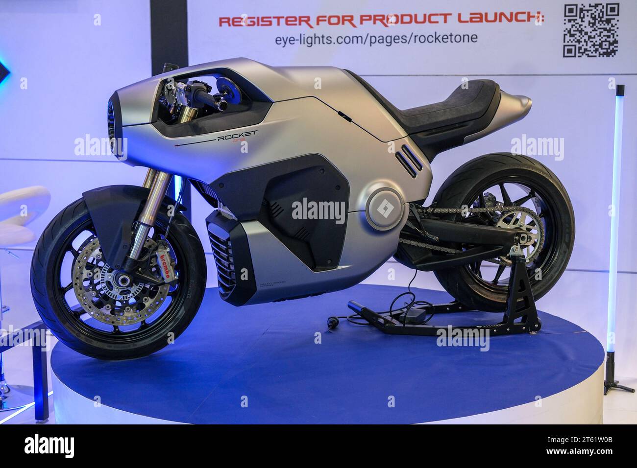 Milan, Italy. 07th Nov, 2023. Rocket One electric super bike prototype ...