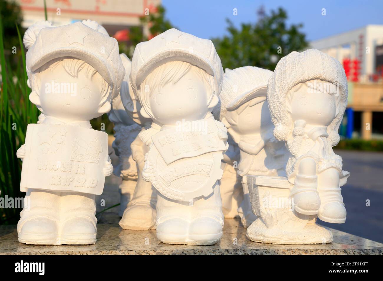 Gypsum cartoon characters Stock Photo - Alamy