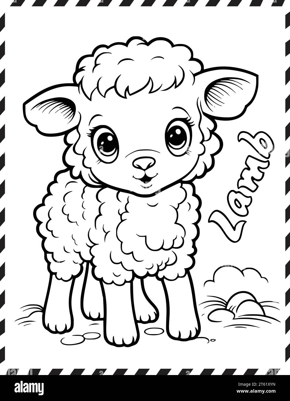 Mary Had A Little Lamb Coloring Page