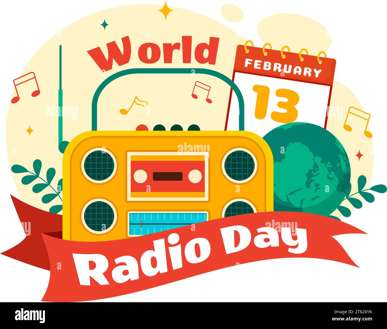World Radio Day Vector Illustration on 13 February for Communication ...