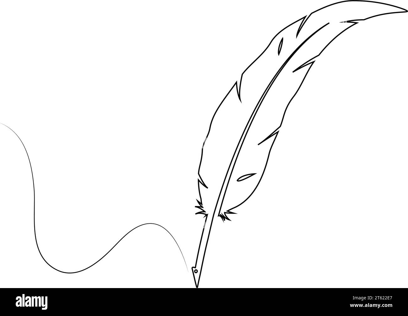 Quill pen logo stock illustration template design Stock Vector Image ...