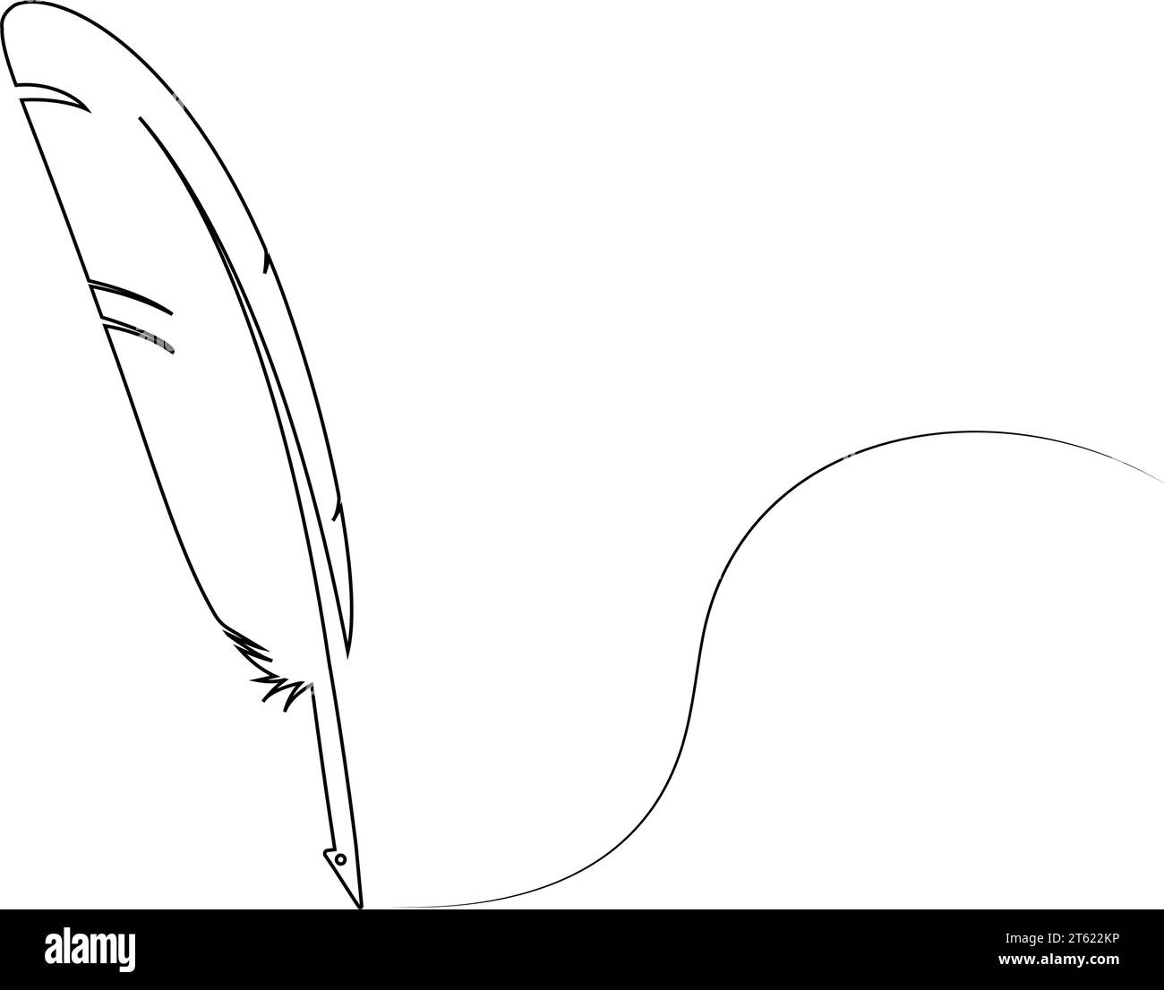 Quill pen logo stock illustration template design Stock Vector Image ...