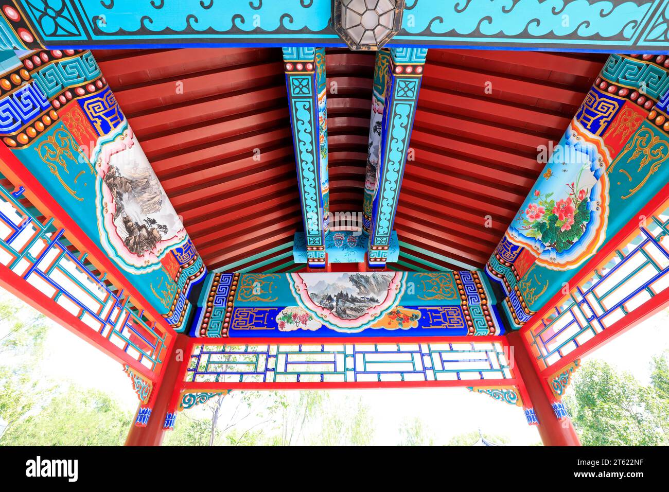 Pavilion structure traditional Chinese architecture Stock Photo - Alamy