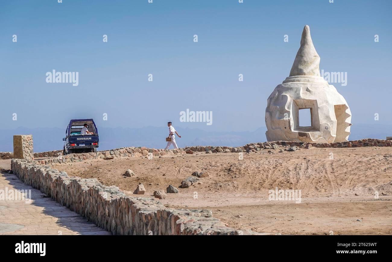 Wachhäuschen, Wachmann, Polizei, Dahab, Sinai, Ägypten *** guardhouse ...