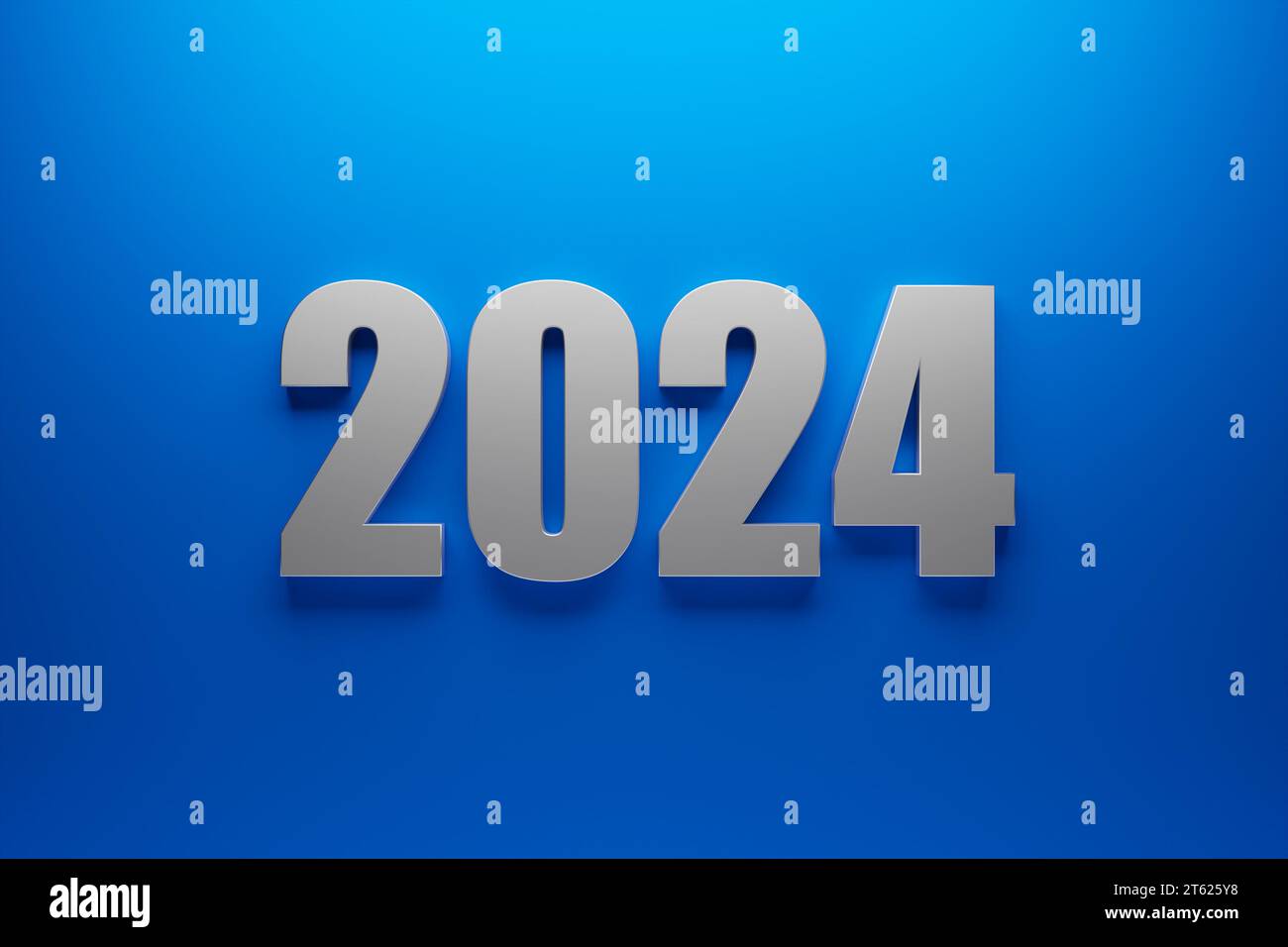 Calendar header number 2024 on blue background. Happy new year 2024 ...