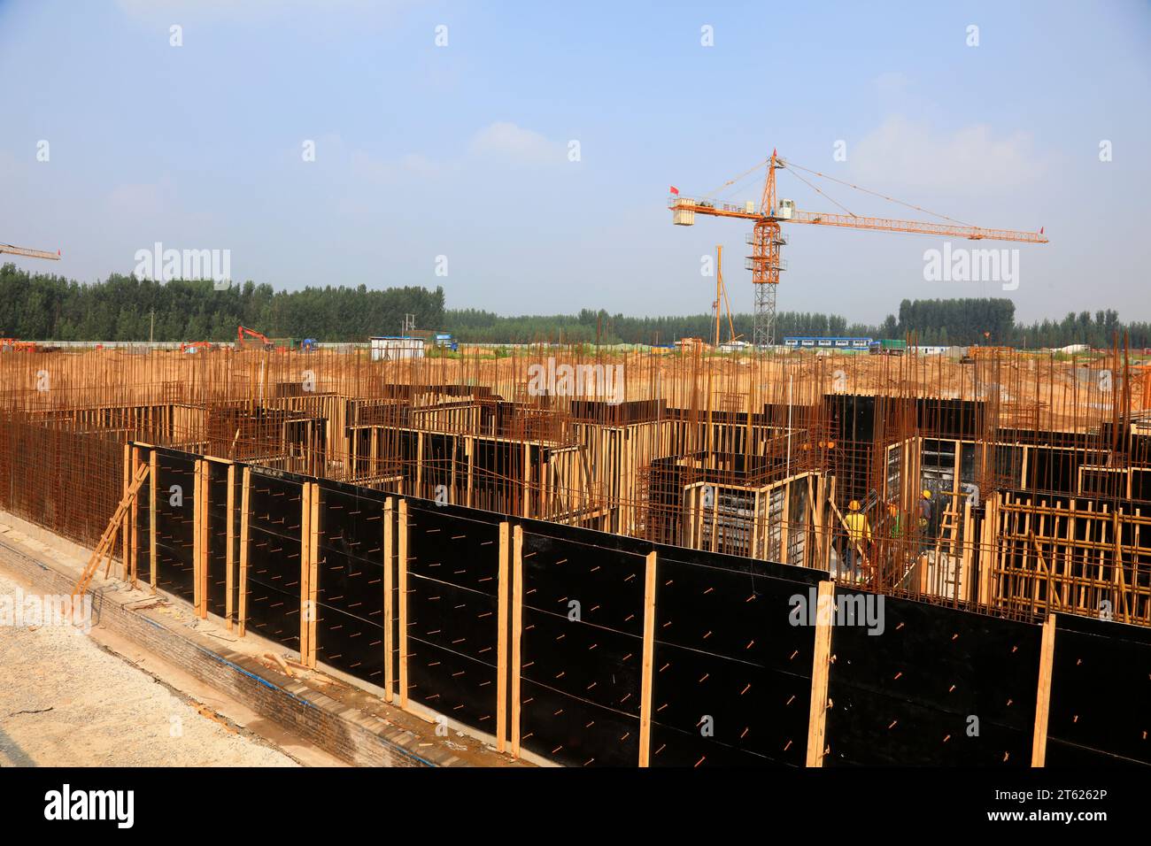 Wood bracket in a construction sites Stock Photo - Alamy