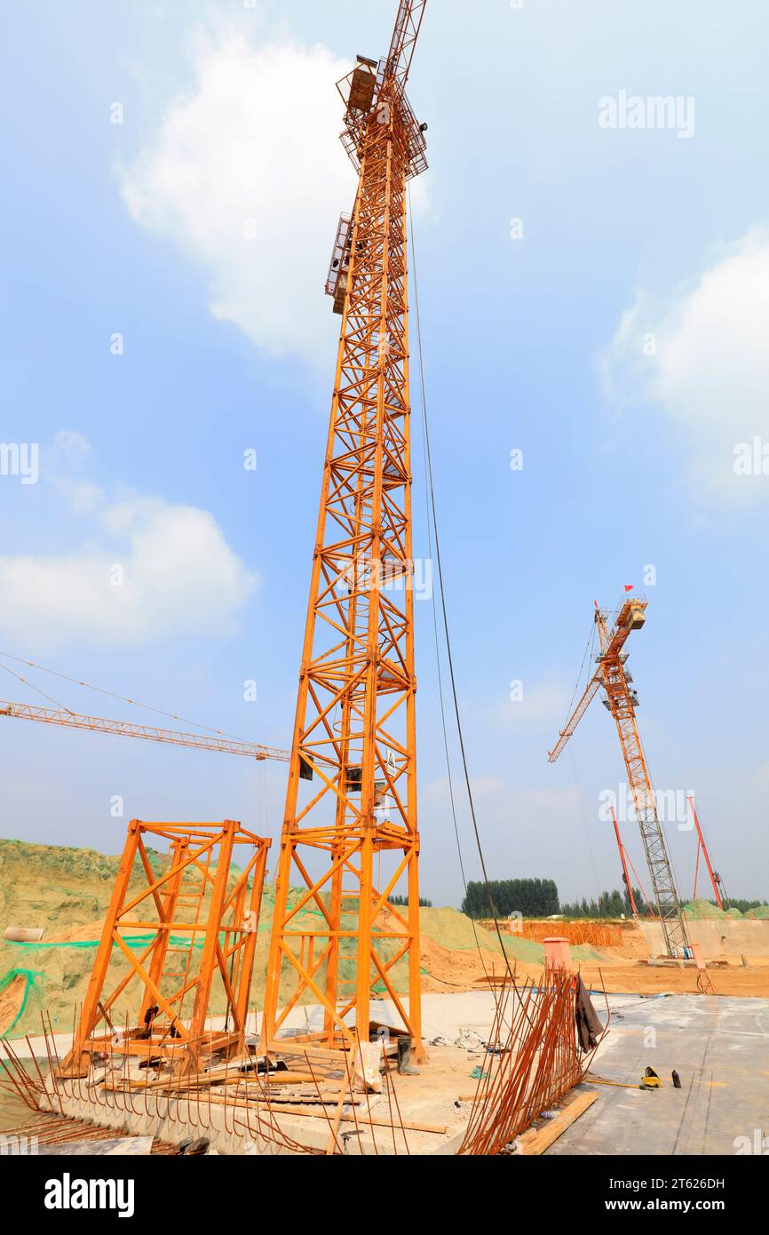 Tower crane at construction sites Stock Photo - Alamy