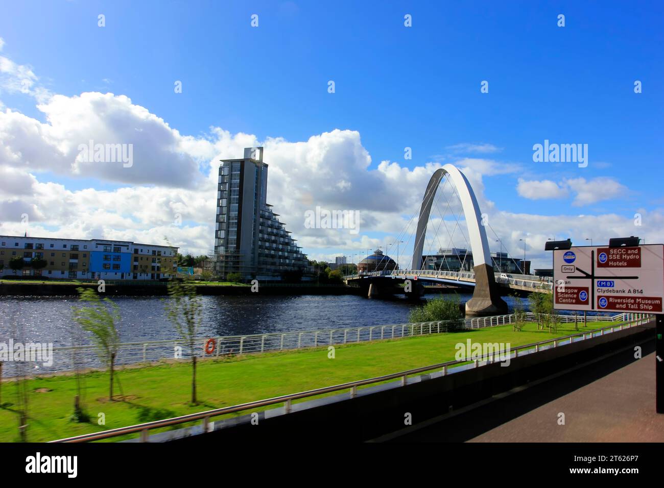 Clyde river scenery of Glasgow, Glasgow, UK Stock Photo - Alamy
