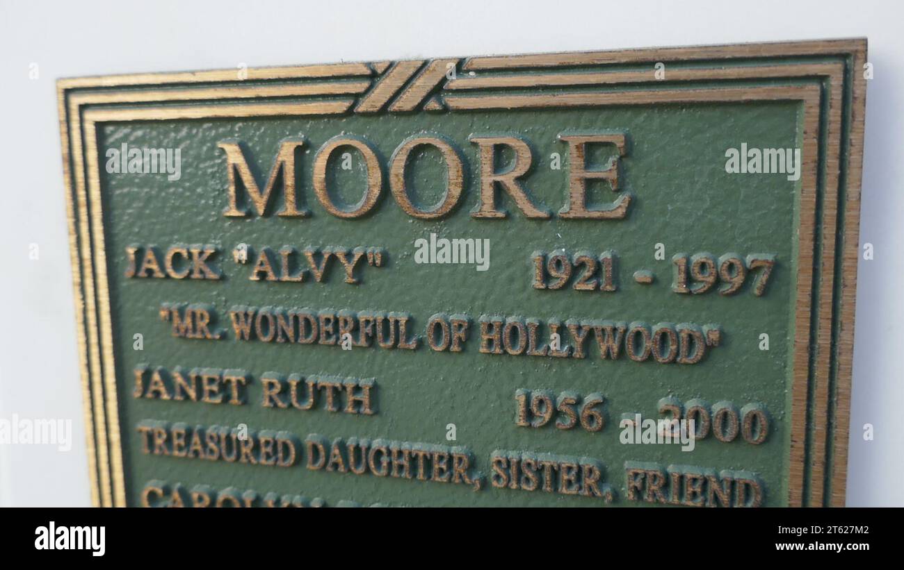 Los Angeles, California, USA 6th November 2023 Actor Alvy Moore Grave ...