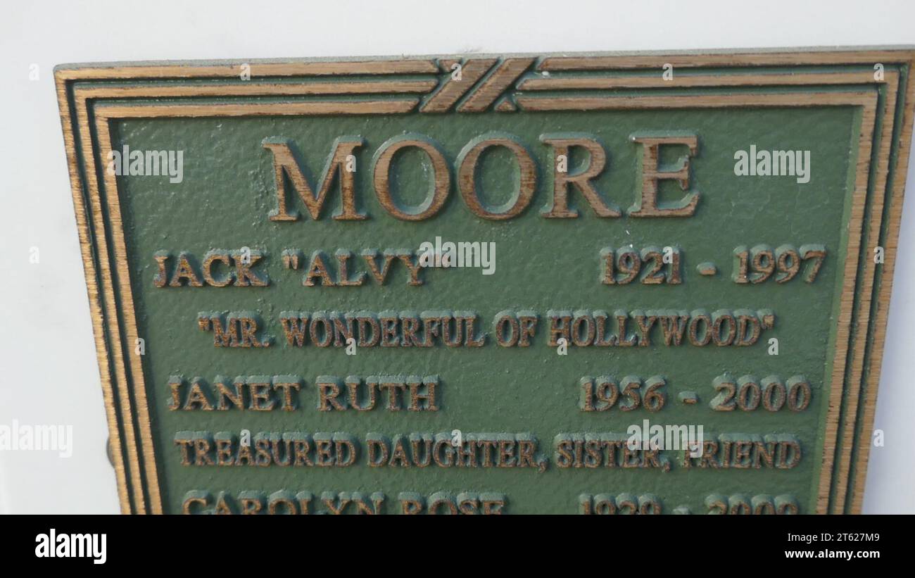 Los Angeles, California, USA 6th November 2023 Actor Alvy Moore Grave ...