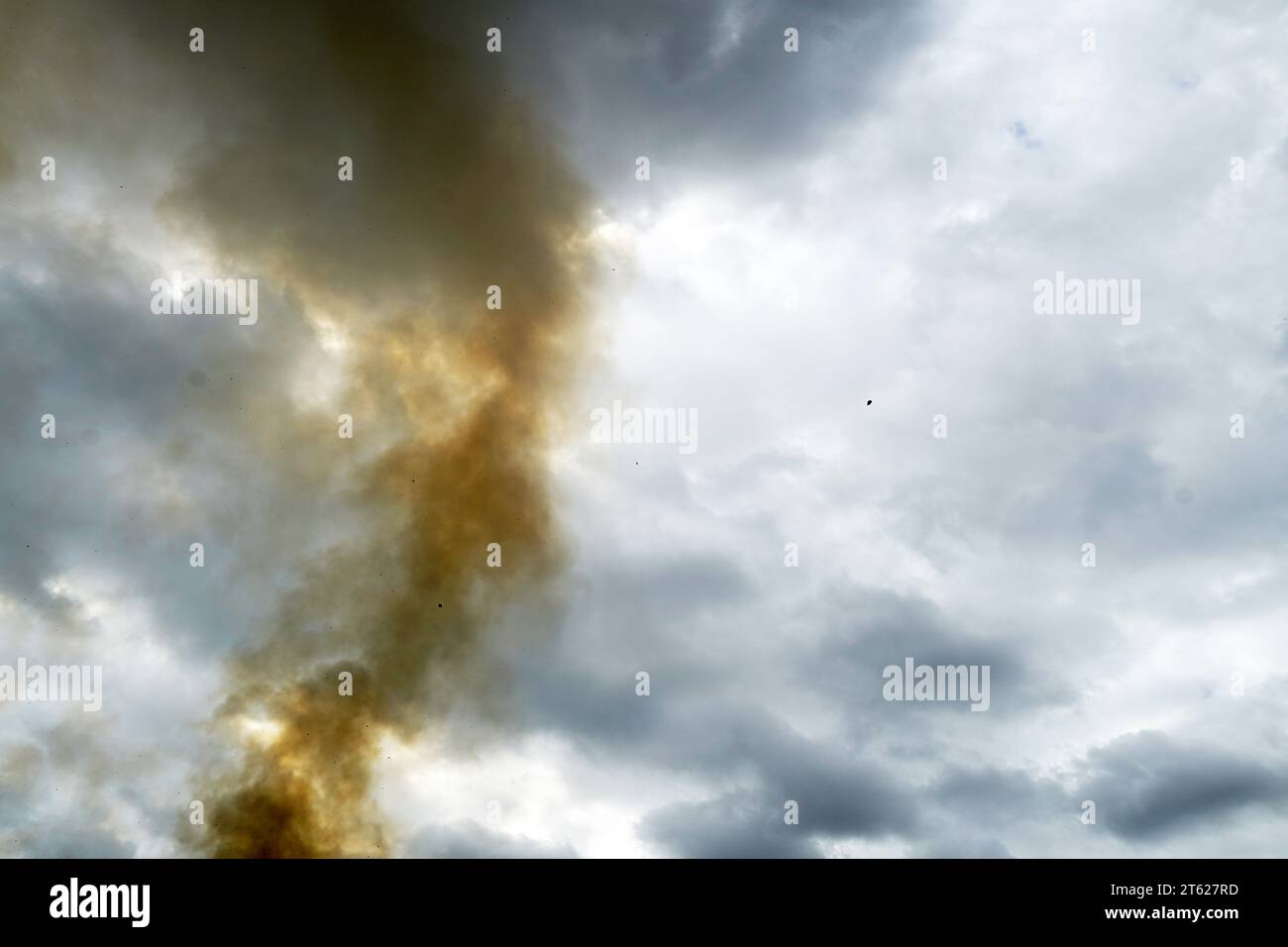Navy blimp hanger on fire Stock Photo - Alamy