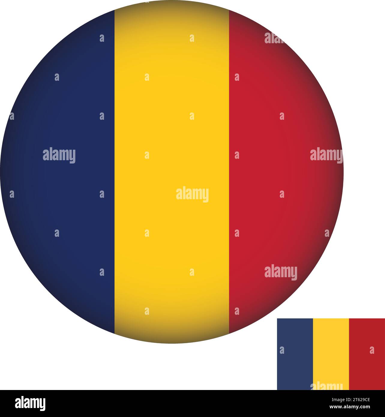 Chad Flag Round Shape Vector Stock Vector Image & Art - Alamy