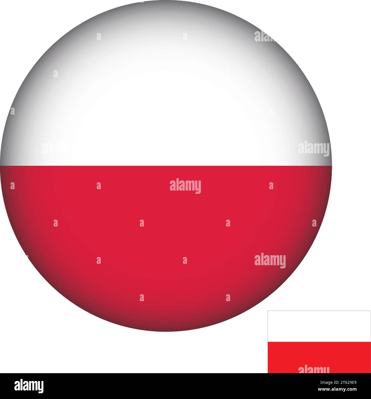 Poland Flag Round Shape Vector Stock Vector Image & Art - Alamy