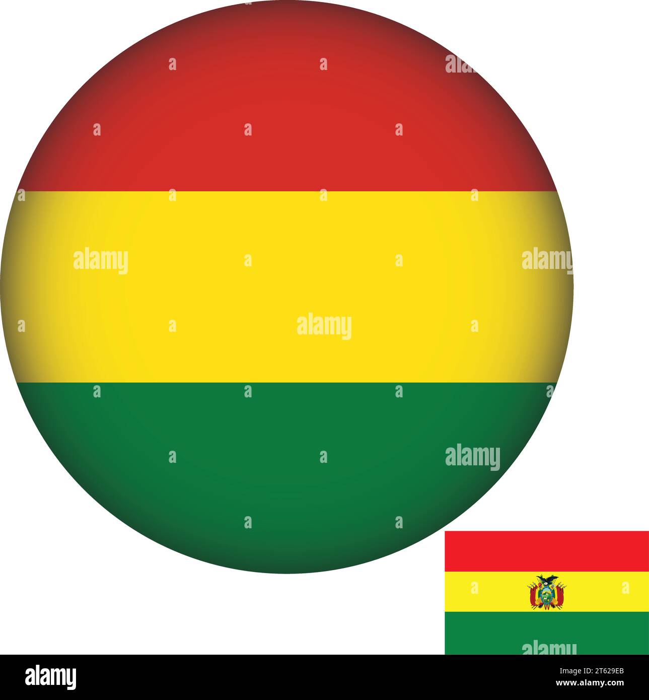 Bolivia Flag Round Shape Vector Stock Vector Image & Art - Alamy