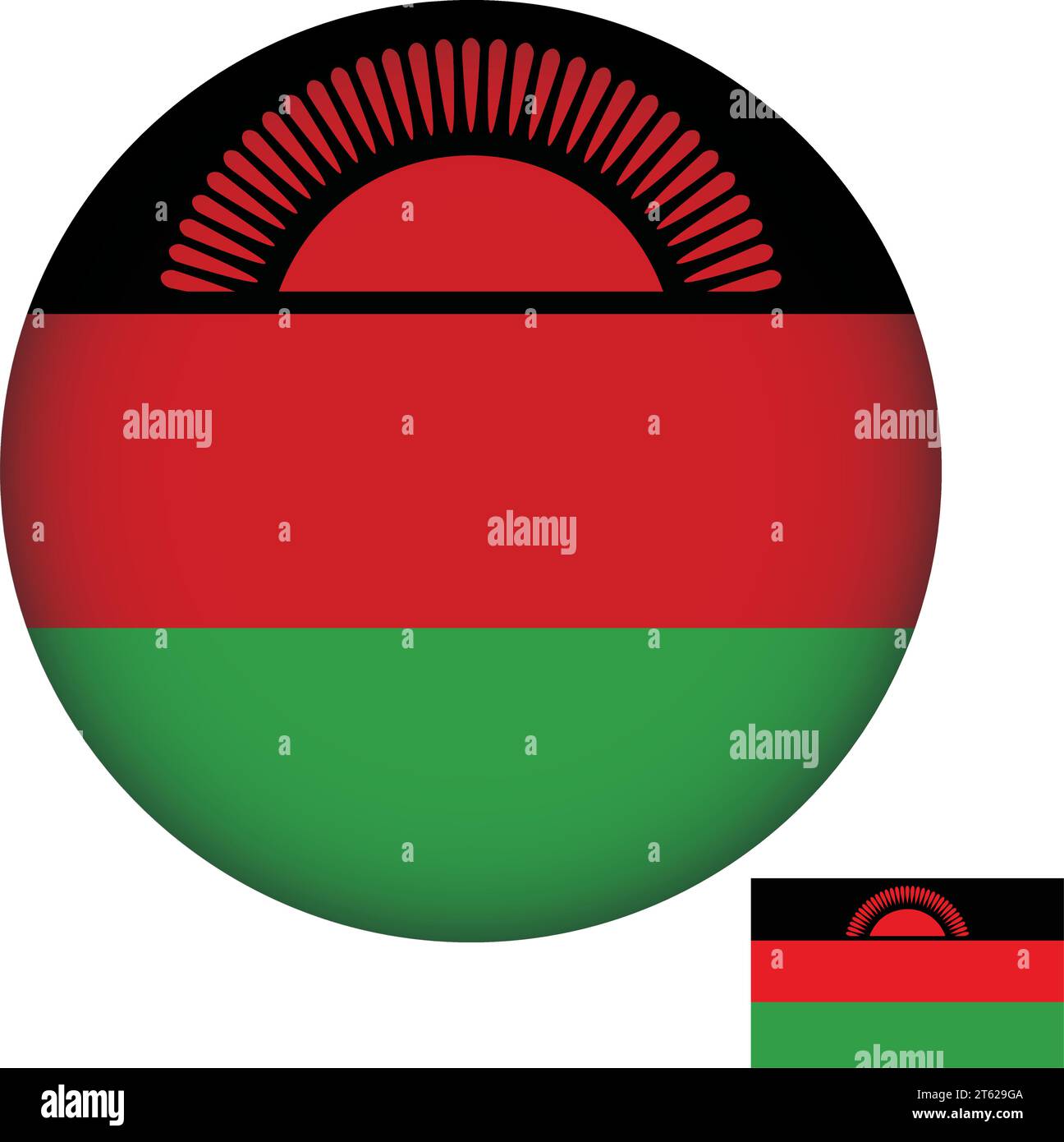 Malawi Flag Round Shape Vector Stock Vector Image & Art - Alamy