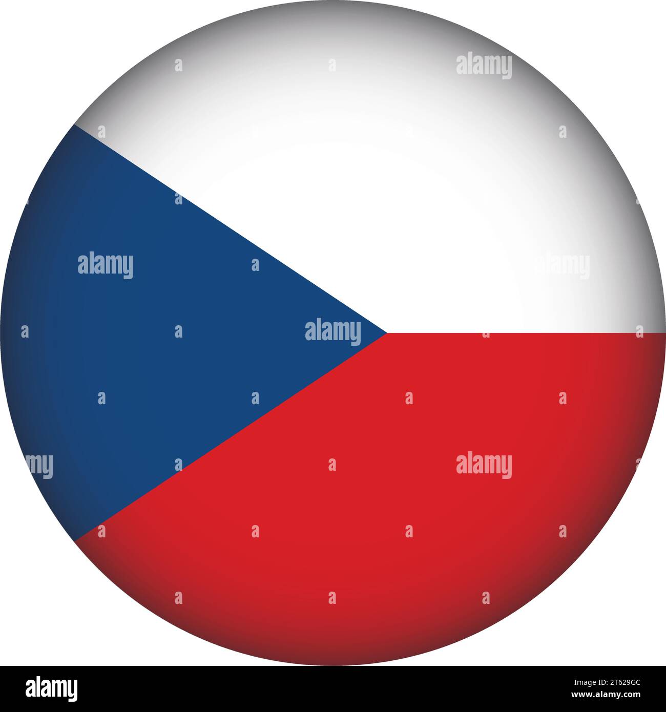 Czechia Flag Round Shape Vector Stock Vector Image & Art - Alamy