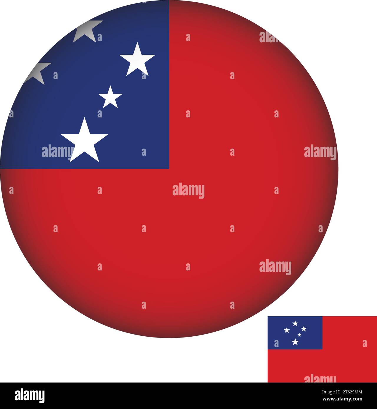 Samoa Flag Round Shape Vector Stock Vector Image & Art - Alamy