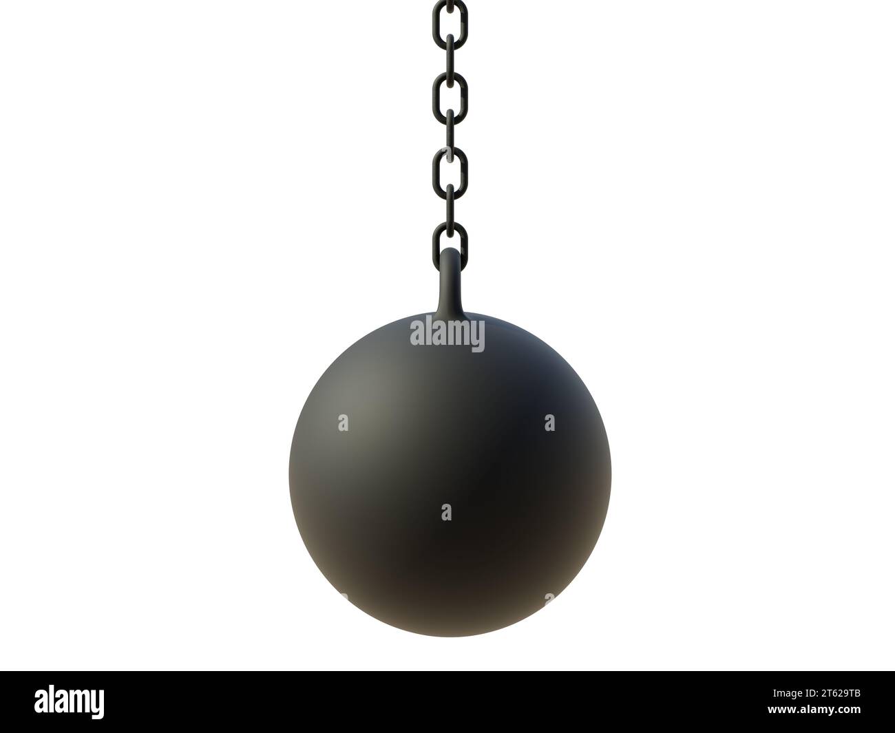 Wrecking ball and chain isolated on white transparent background Stock ...