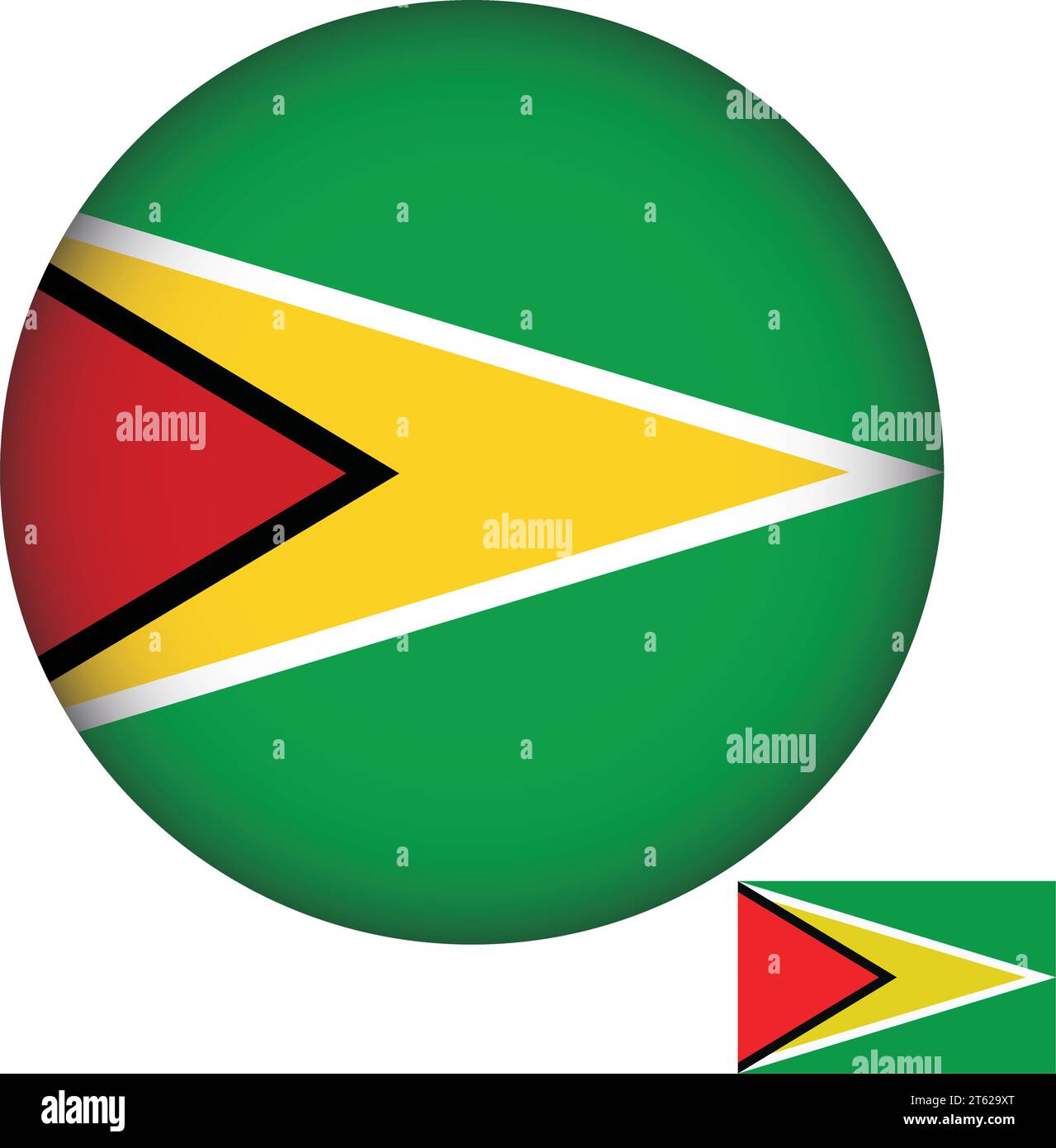 Guyana Flag Round Shape Vector Stock Vector Image & Art - Alamy