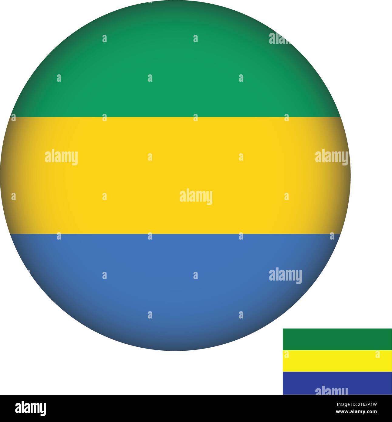 Gabon Flag Round Shape Vector Stock Vector Image & Art - Alamy