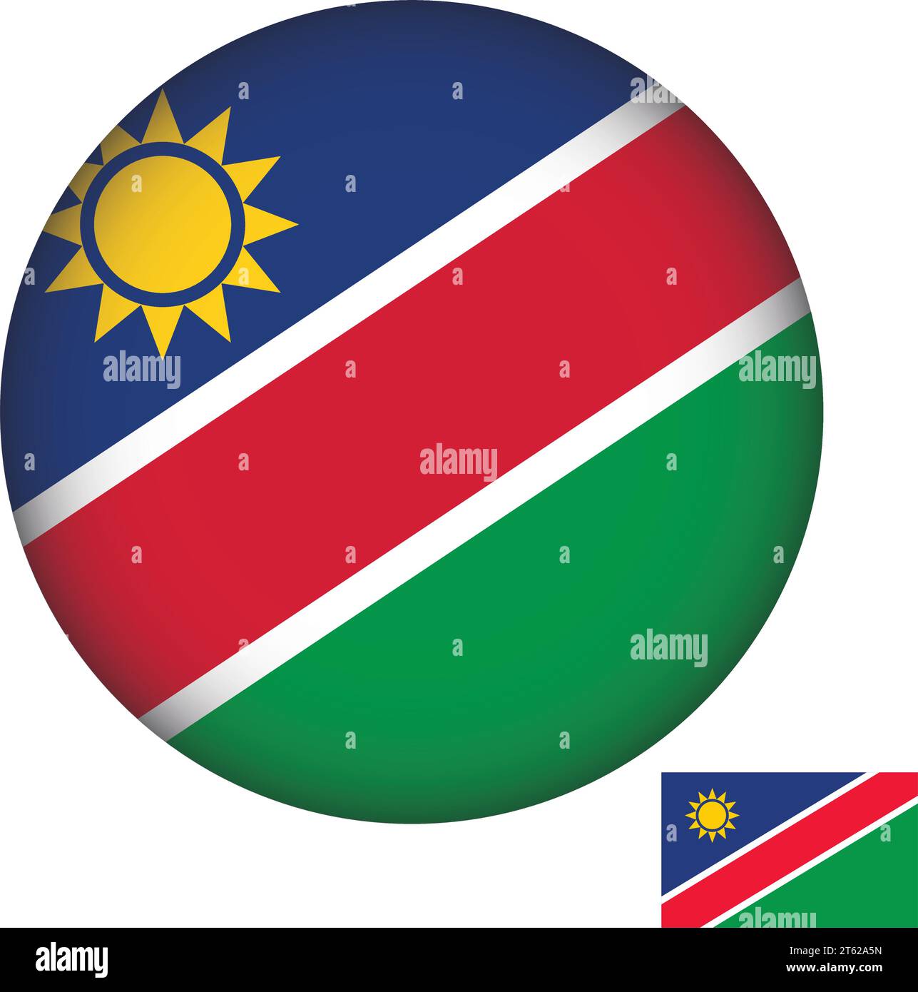 Namibia Flag Round Shape Vector Stock Vector Image & Art - Alamy