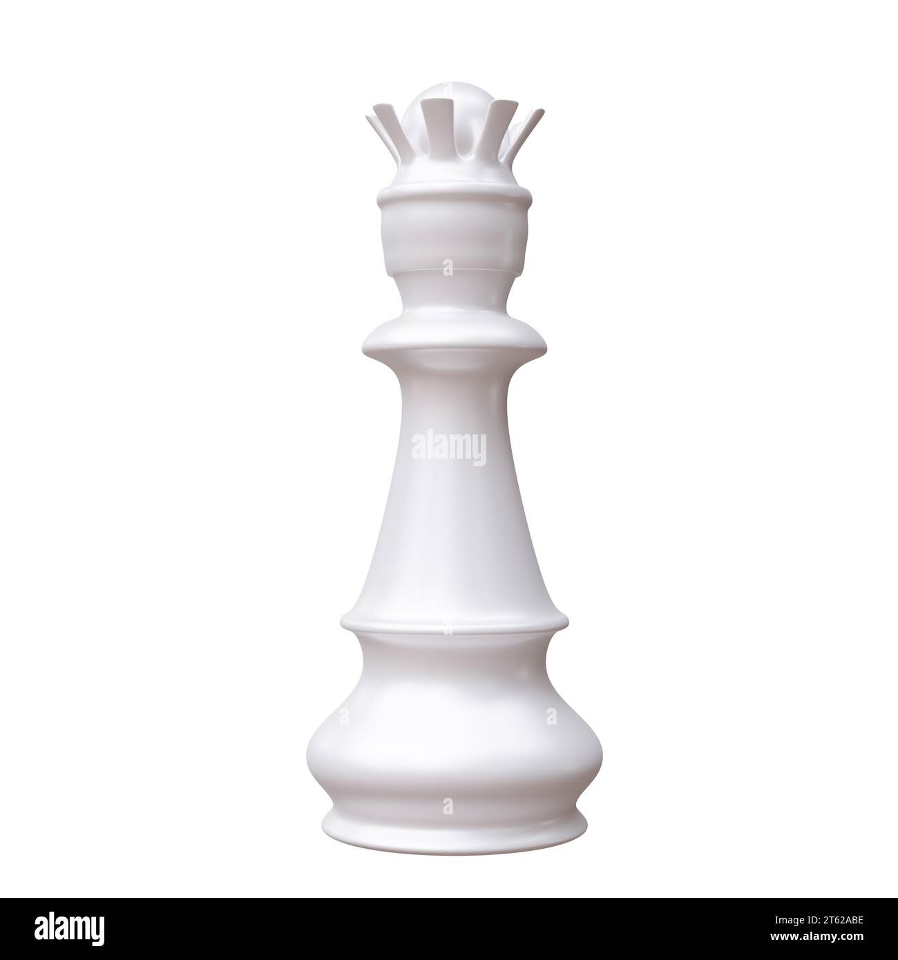 White chess queen isolated on white transparent background. Business ...