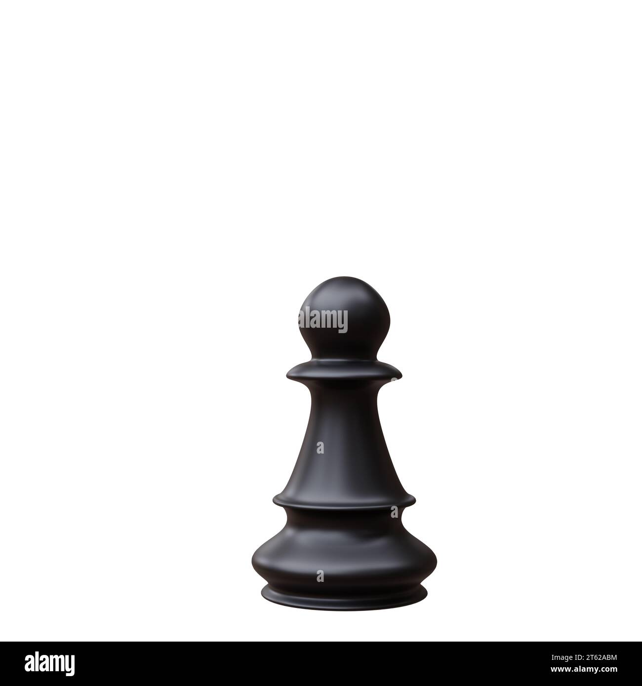 Black chess pawn isolated on white transparent background. Business ...