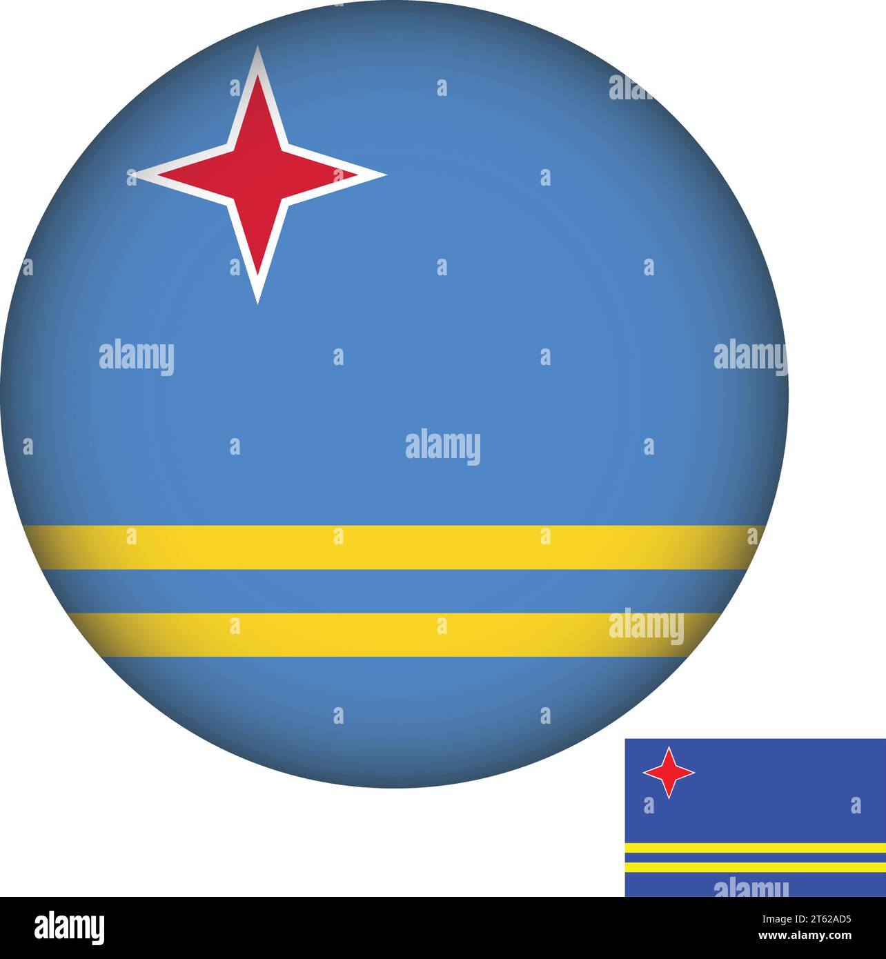 Aruba Flag Round Shape Vector Stock Vector Image & Art - Alamy