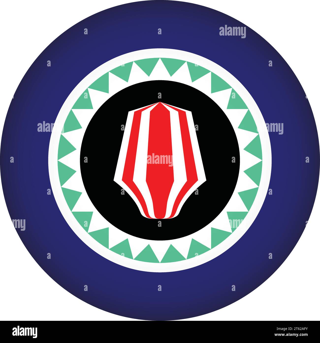 Autonomous Region of Bougainville Flag Round Shape Vector Stock Vector ...