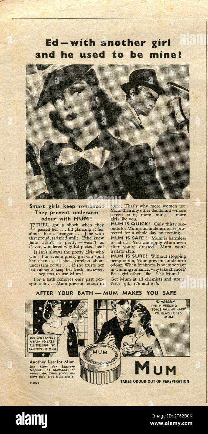 A historical 1948 Australian Women's Weekly magazine advertisement for ...