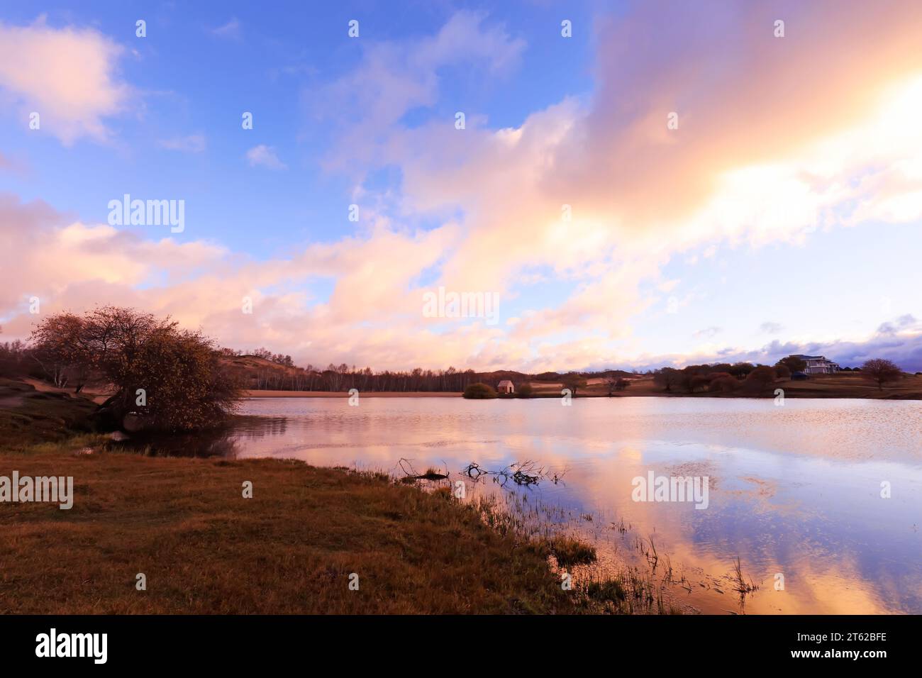natural scenery of the princess lake of Ulan cloth in Inner Mongolia ...