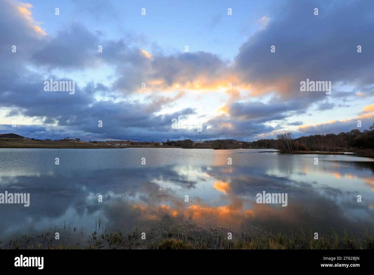 natural scenery of the princess lake of Ulan cloth in Inner Mongolia ...