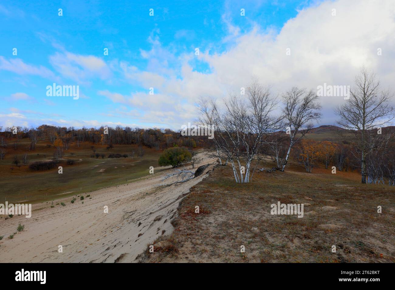 natural scenery of the princess lake of Ulan cloth in Inner Mongolia ...