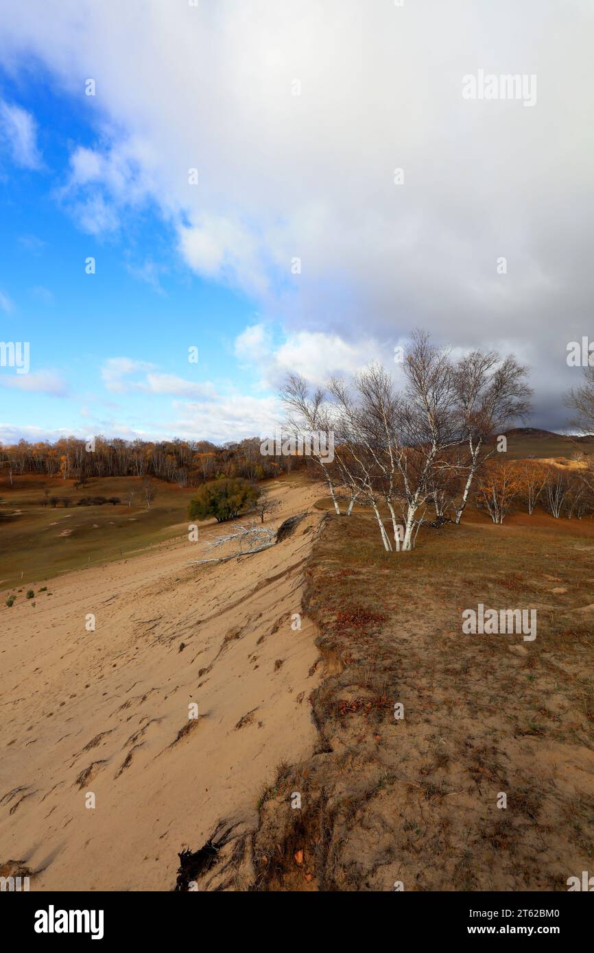 natural scenery of the princess lake of Ulan cloth in Inner Mongolia ...