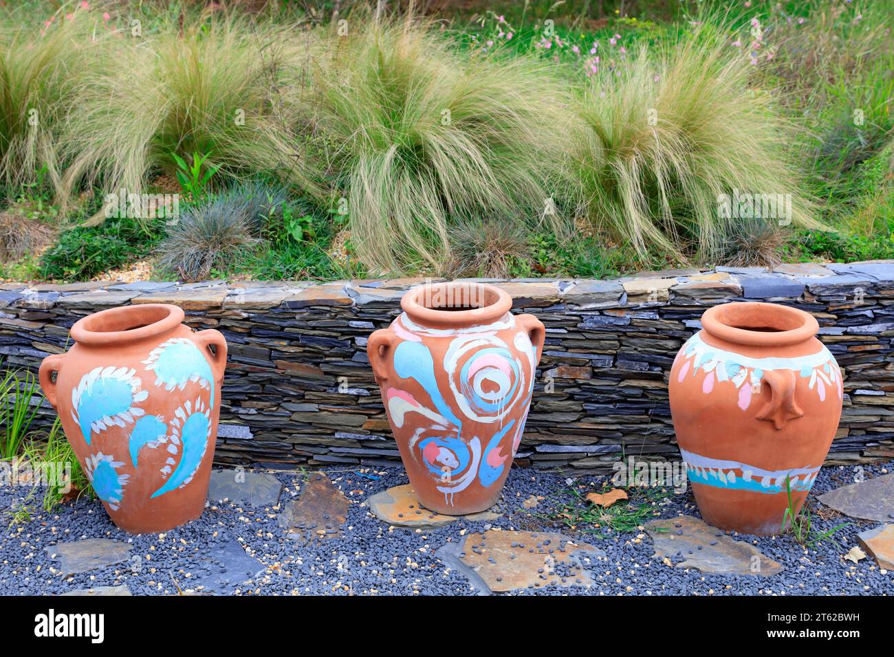 Color pottery in the park Stock Photo - Alamy