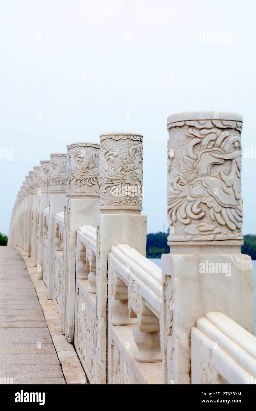 white marble stone railing Stock Photo - Alamy
