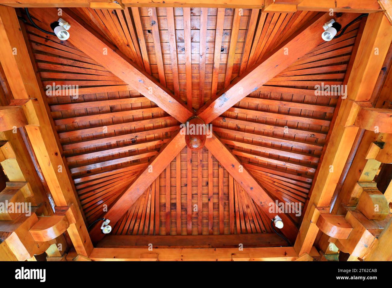 Top structure of wooden Arbor Stock Photo - Alamy