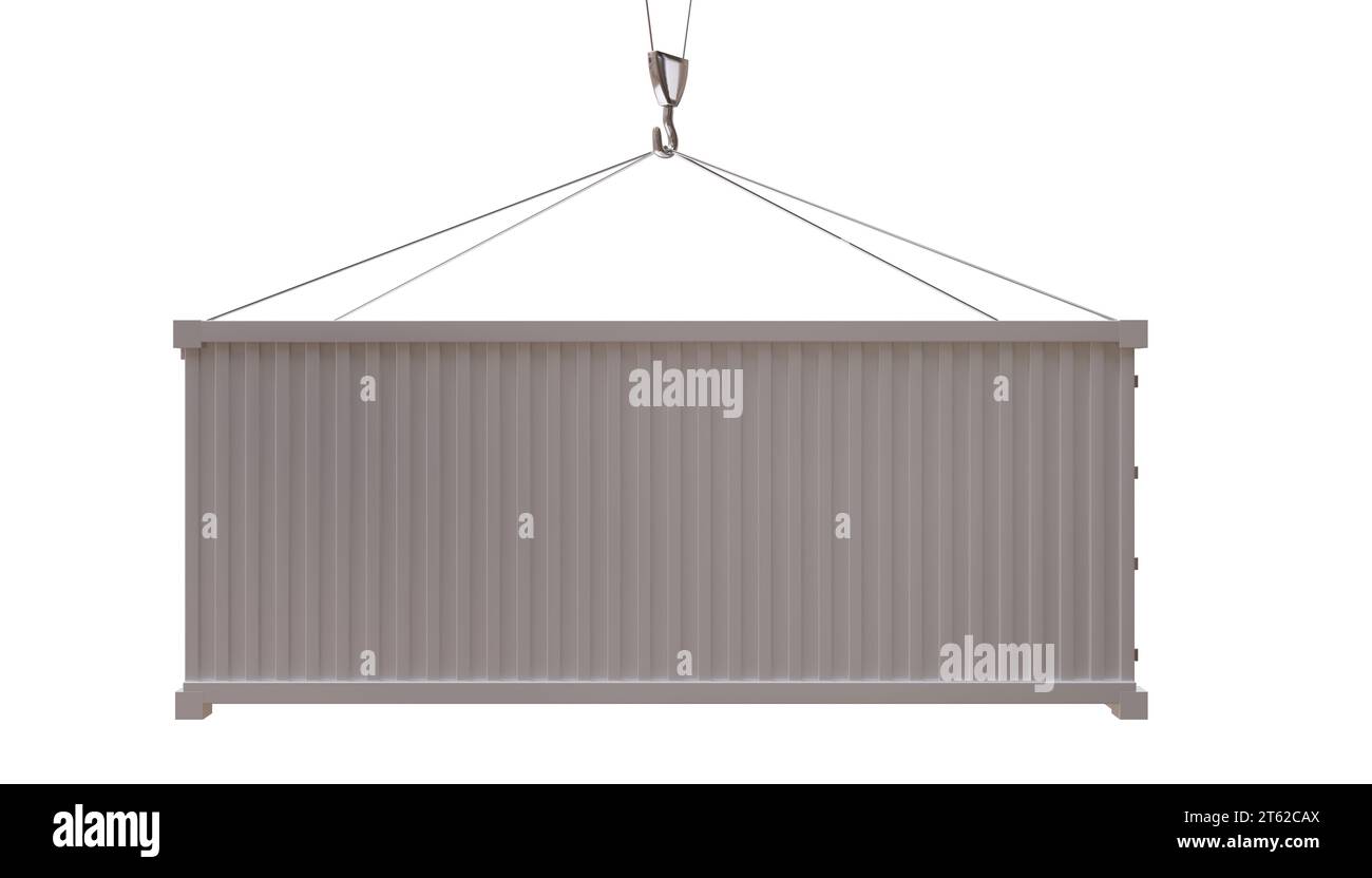 Cargo container handling isolated on white transparent Stock Photo - Alamy