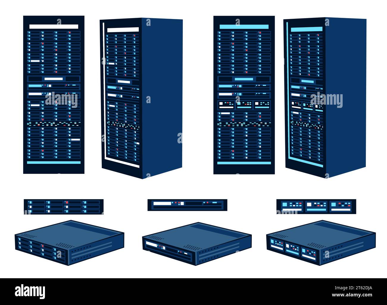 Server cabinets and racks. Separate servers of data centers Stock Vector Image & Art - Alamy
